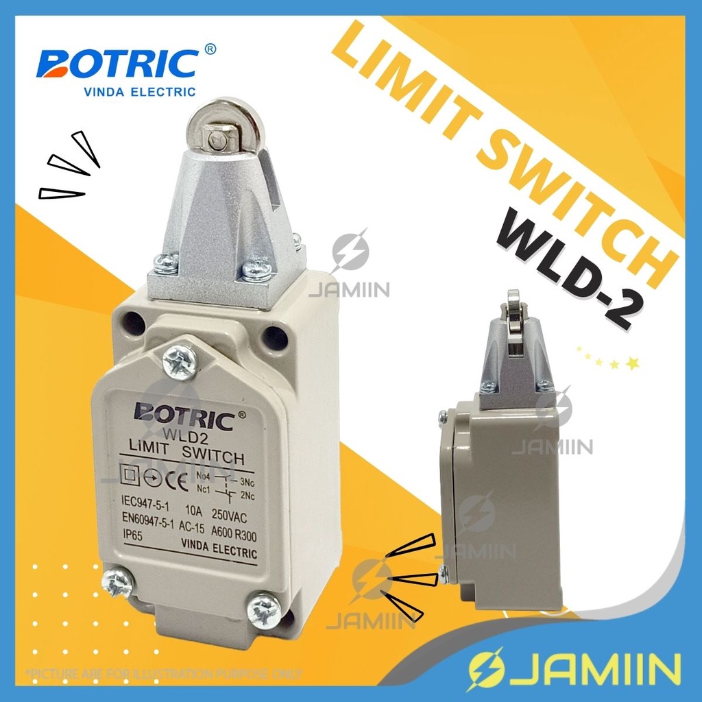 BOTRIC WLD2 5102 Limit Switch 10A IP65 250VAC Drawstring Roller Electrical Accesories Limit ...