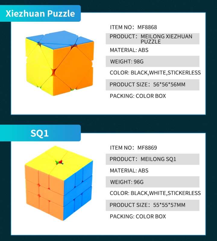 Moyu Cube Set Brain Teaser Stickerless Gift Box 4 in 1 Magic Cube ...