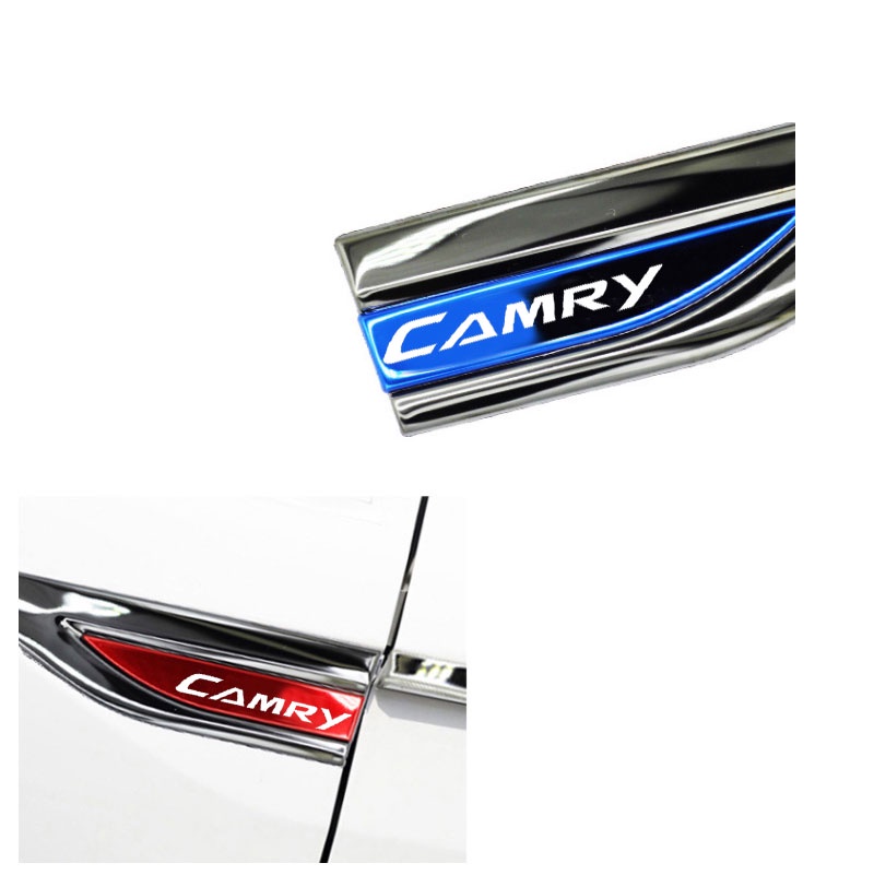 1 Set Stainless Steel Car Door Fender Metal Side Logo Stickers （Left ...