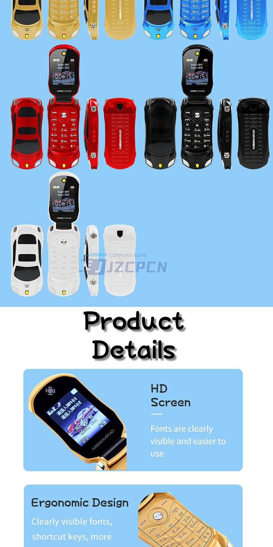 Original Newmind F15 Unlocked Flip Mobile Phone 2G GSM Dual Sim Mini ...