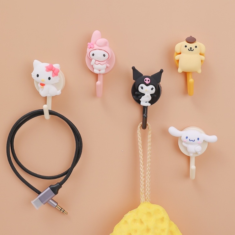1pc Self Adhesive Door Back Hooks Funny Cat Tail Wall Hooks Bedroom ...