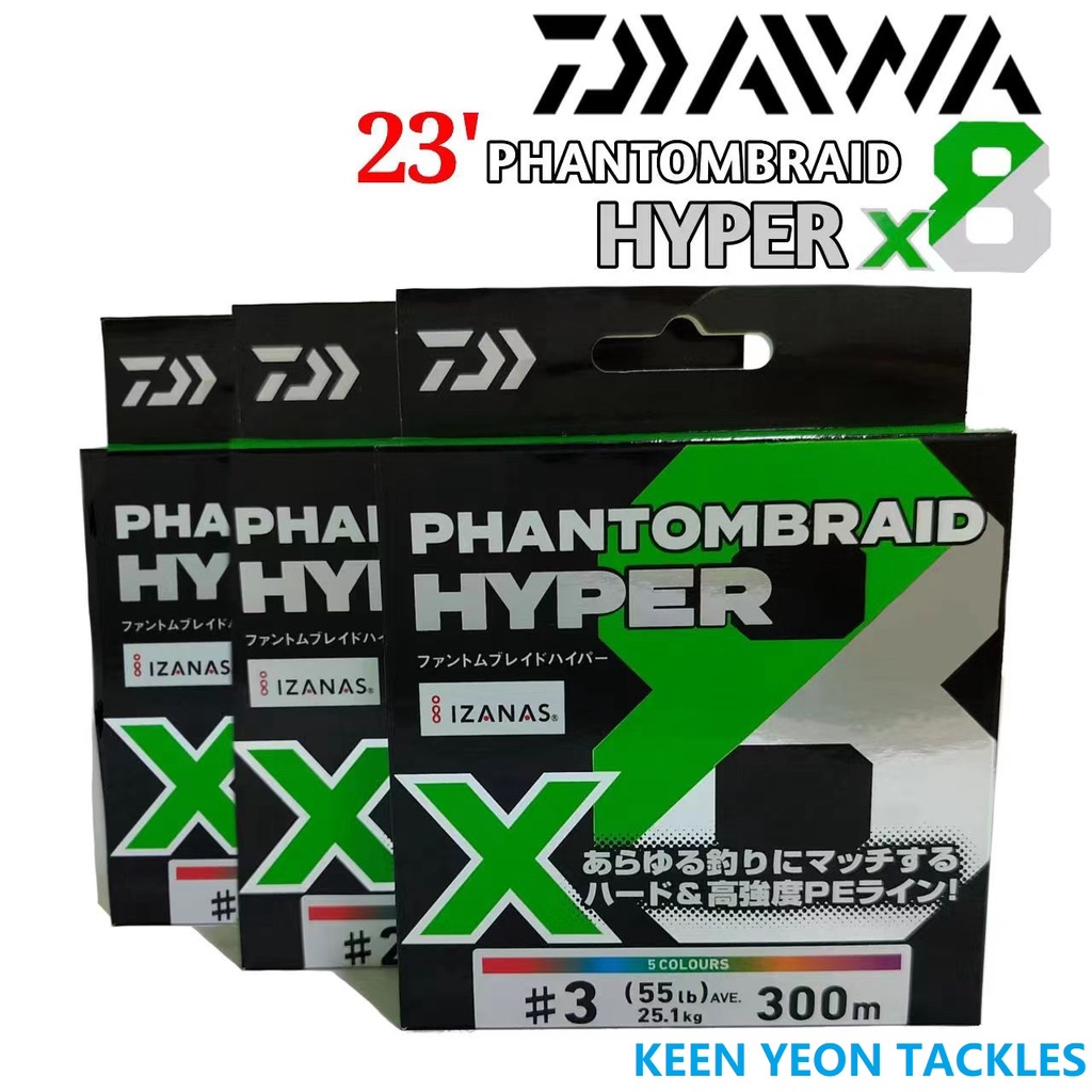 DAIWA 23' PHANTOM BRAID HYPER x8 FISHING LINE (100M/150M/300M) | Shopee ...
