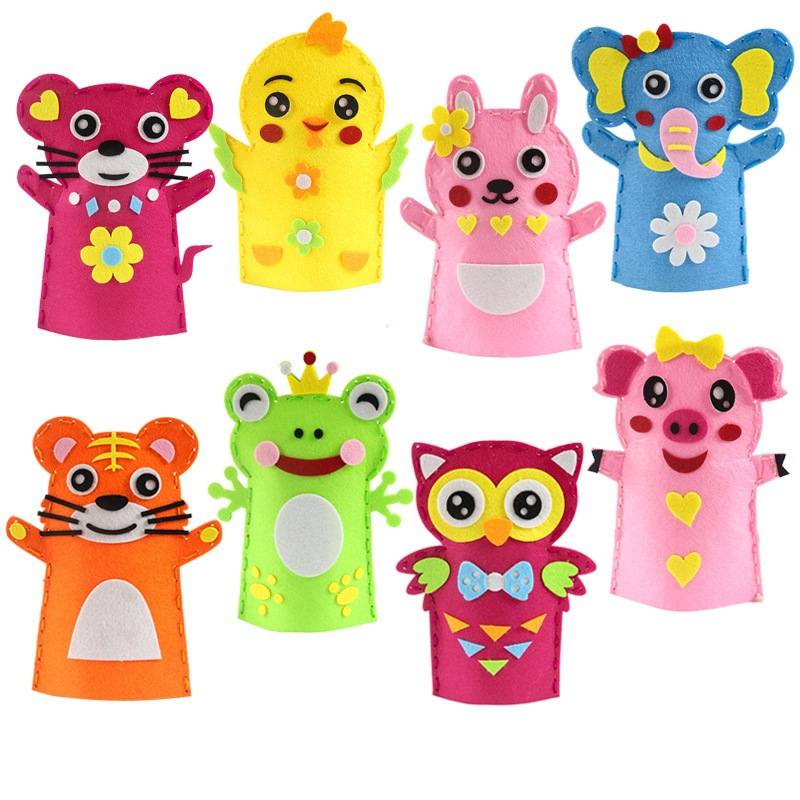 Children's Handicraft Toy Set Non-woven Fabric Hand Puppets Enhance ...
