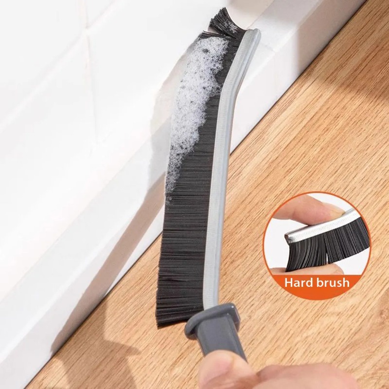 Long Handle Hard Bristled Grout Gap Cleaning Brush / Multifunctional ...