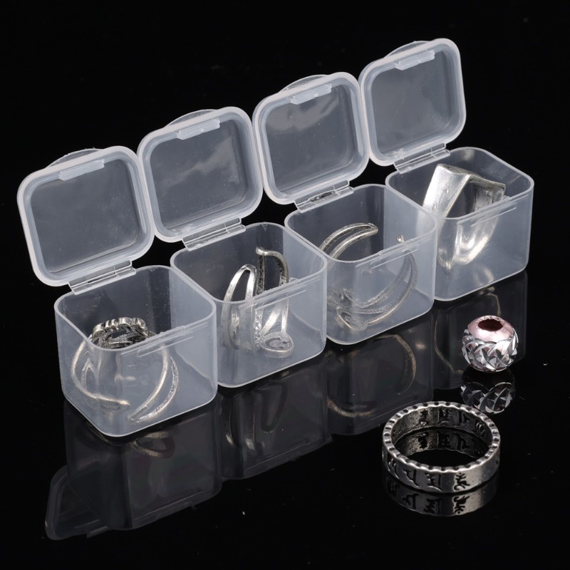 Plastic Transparent Storage Box for Tiny Bead Jewelry / Mini Square ...