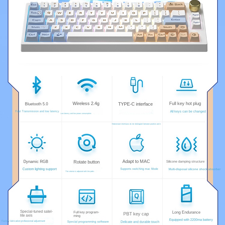 2023 New! Lychee G66 Brass plate Mechanical Keyboard Gasket mounted ...