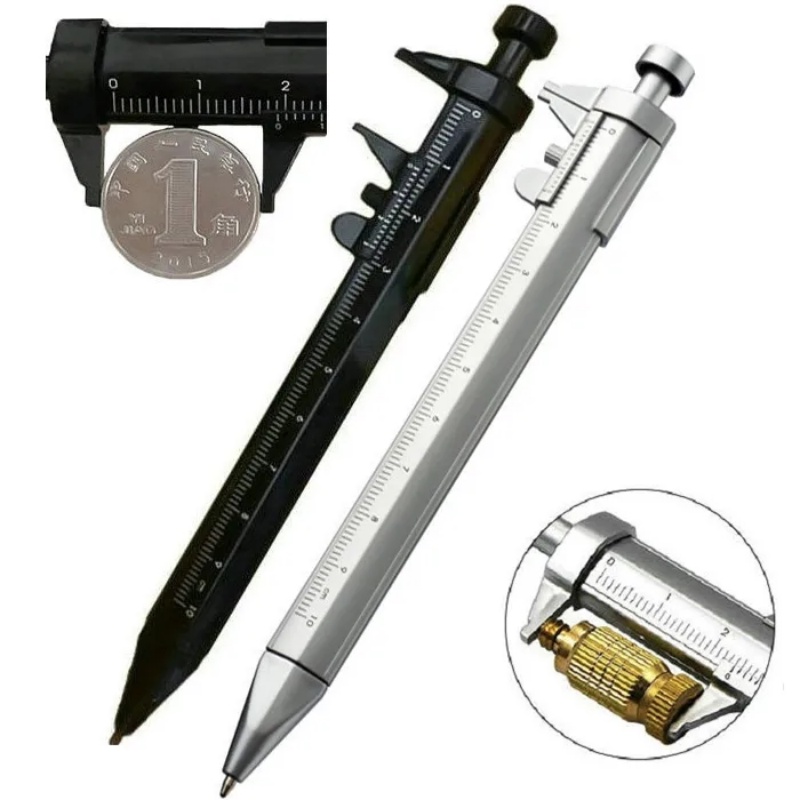 Multifunction 0-100mm Vernier Caliper Roller Ball Pen / Smooth Writing ...