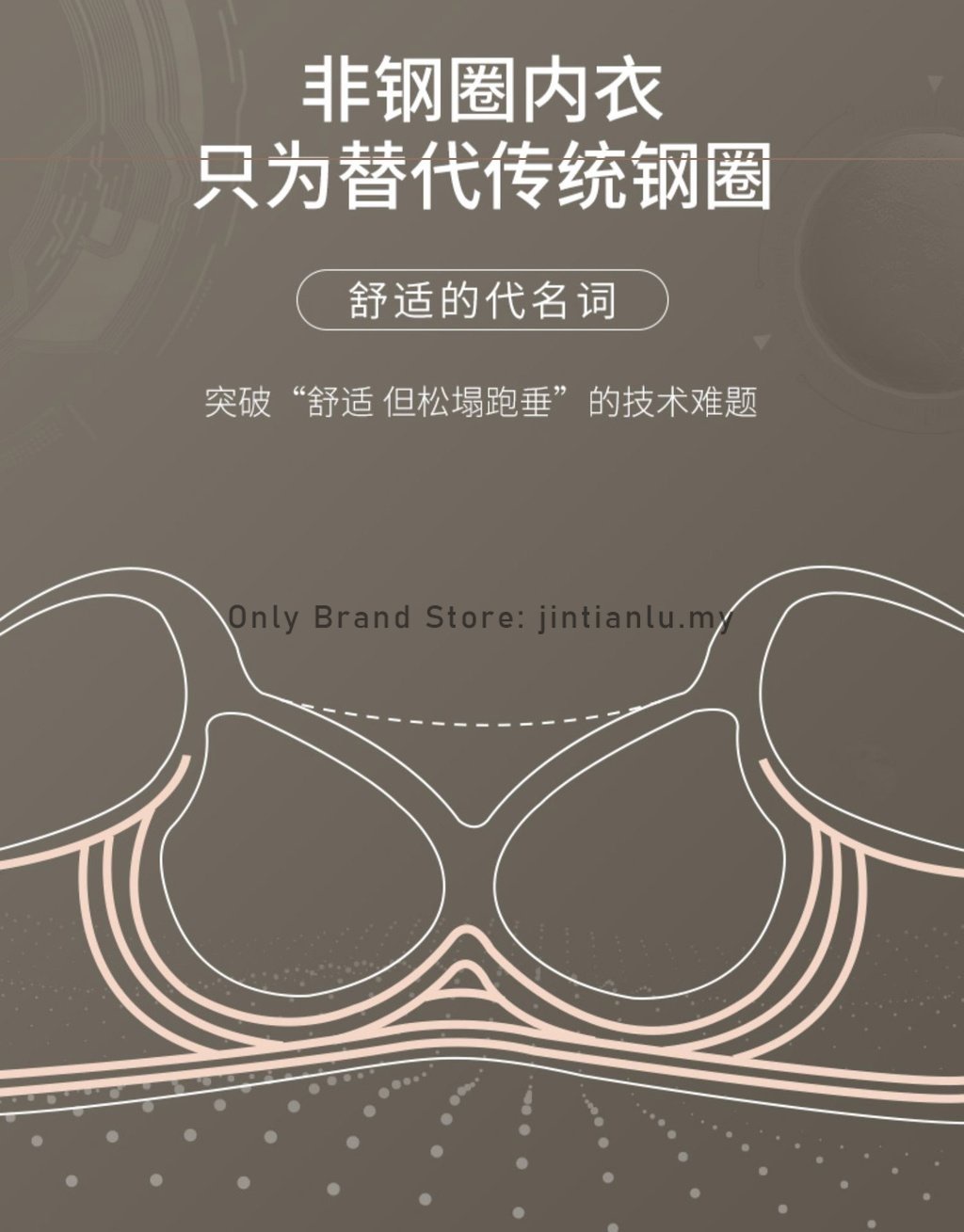 专柜品质【B-F cup】M-4XL Japan SUJI large cup bra, B-F cup silicone soft ...