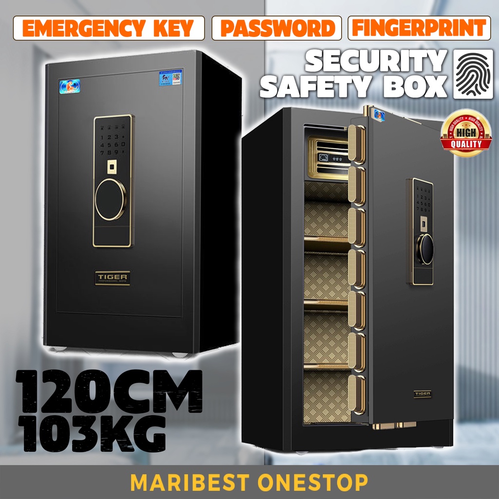 120CM Safety Box Fingerprint Digital Safety Box Money Box With Lock ...