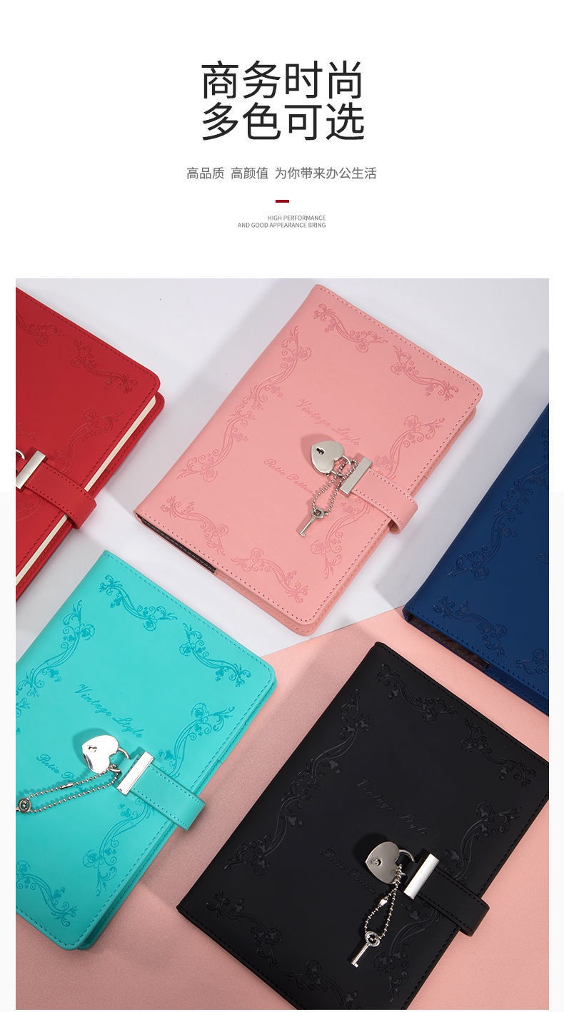 Creative Locked Notebook Set Student Stationery Couple Diary Gift ...