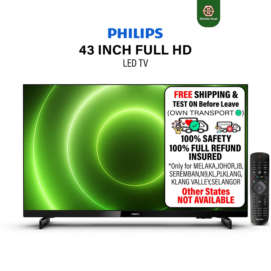 Philips 43 Inch Full HD LED TV 43PFT5706 | Shopee Malaysia