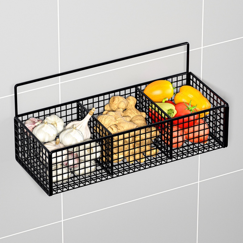 【IN STOCK】1/2/3 Kitchen Shelving No-Punch Wall Mount Storage Racks ...