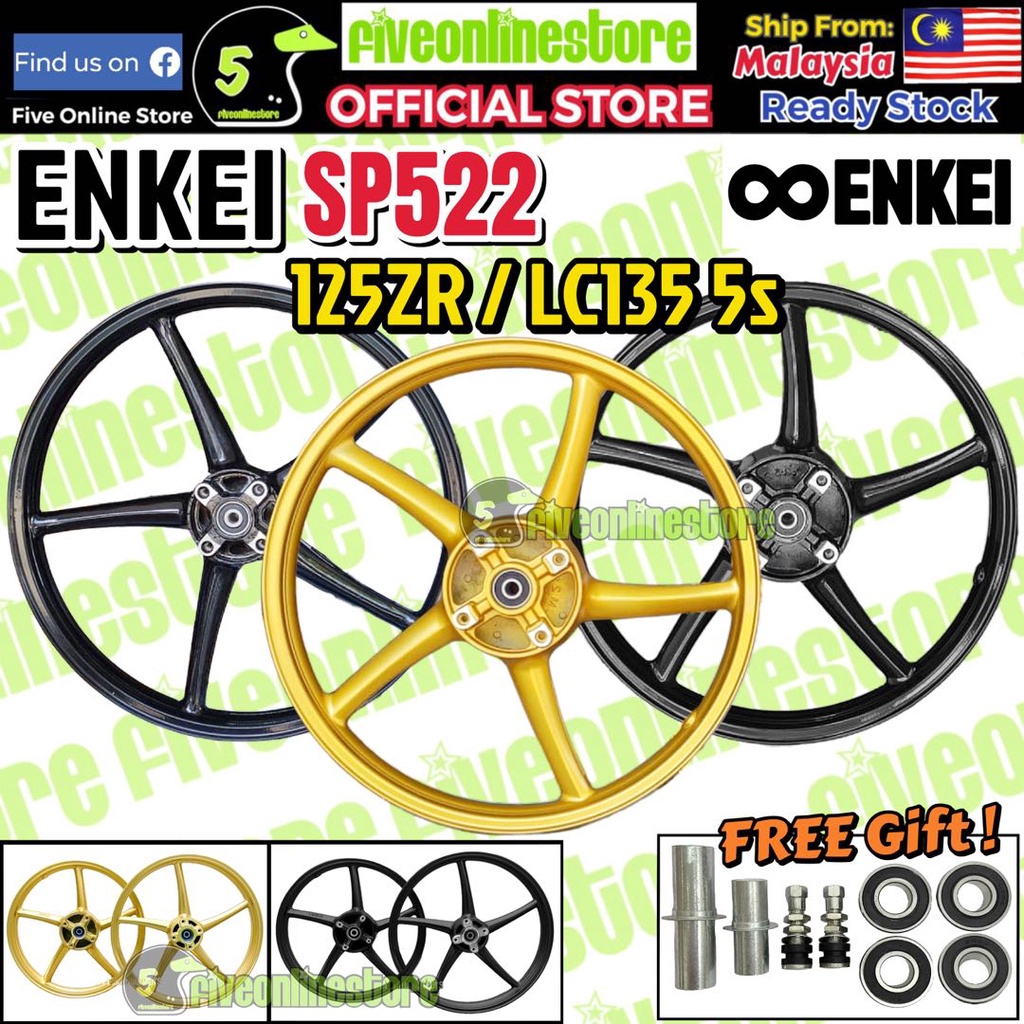 SP522 ENKEI Sport Rim Yamaha Y125z Y125Zr 125Z 125Zr LC135 5s SIZE 1.4/1.6 SIAP Free Bearing ...