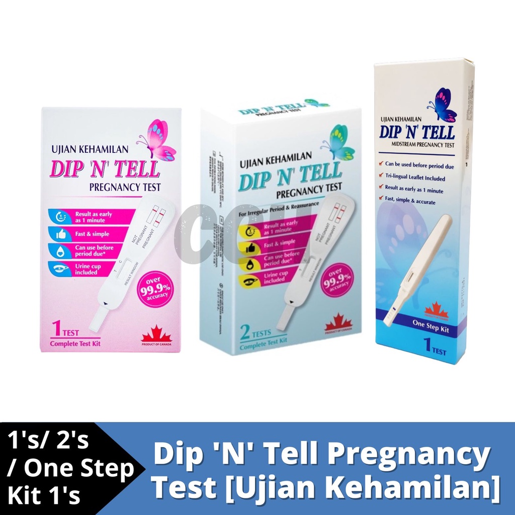Dip 'N' Tell Pregnancy Test [Ujian Kehamilan]- Dip Card (1's/ 2's ...