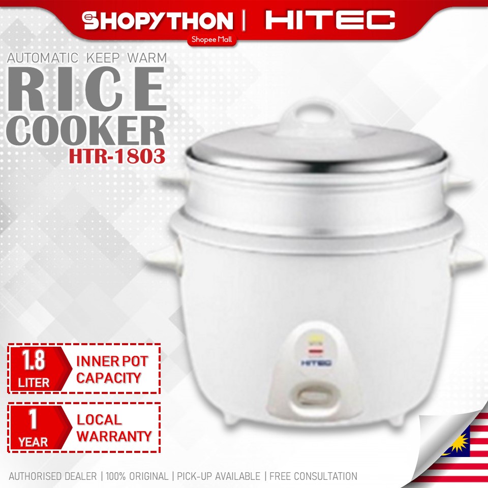 HITEC Conventional Rice Cooker with Steam Rack (1.8L) HTR-1803 Electric ...