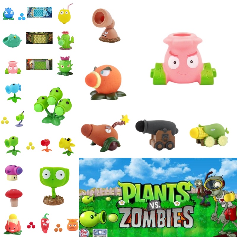 Plant Vs. Exciting Zombie Toy Olive Machine Gun With Soft Gelatin Pea ...