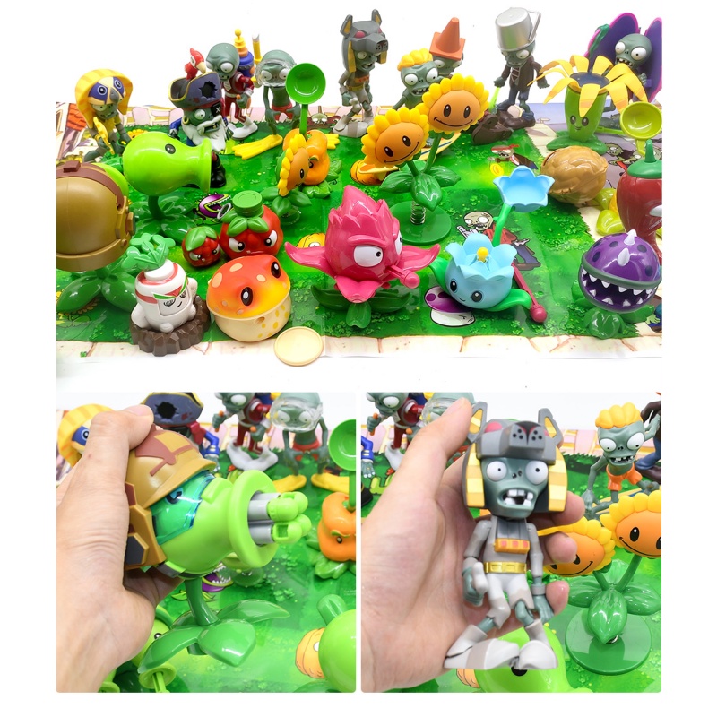 Plant Vs. Zombies Battle Toy Set With Pea Shooter And Corn Launcher ...