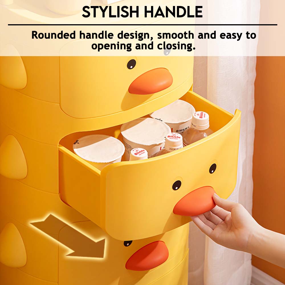 Borong365 Multifunction Cartoon Duck Drawer Storage Rack Toys & Snack ...