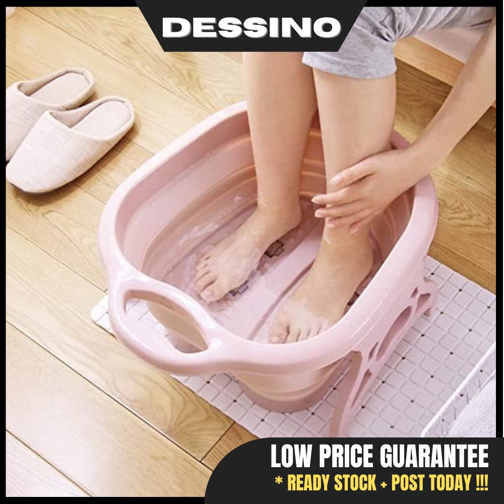 DESSINO Foldable Foot SPA Bathtub Foot Rendam Mengurut Penggelek Baldi ...