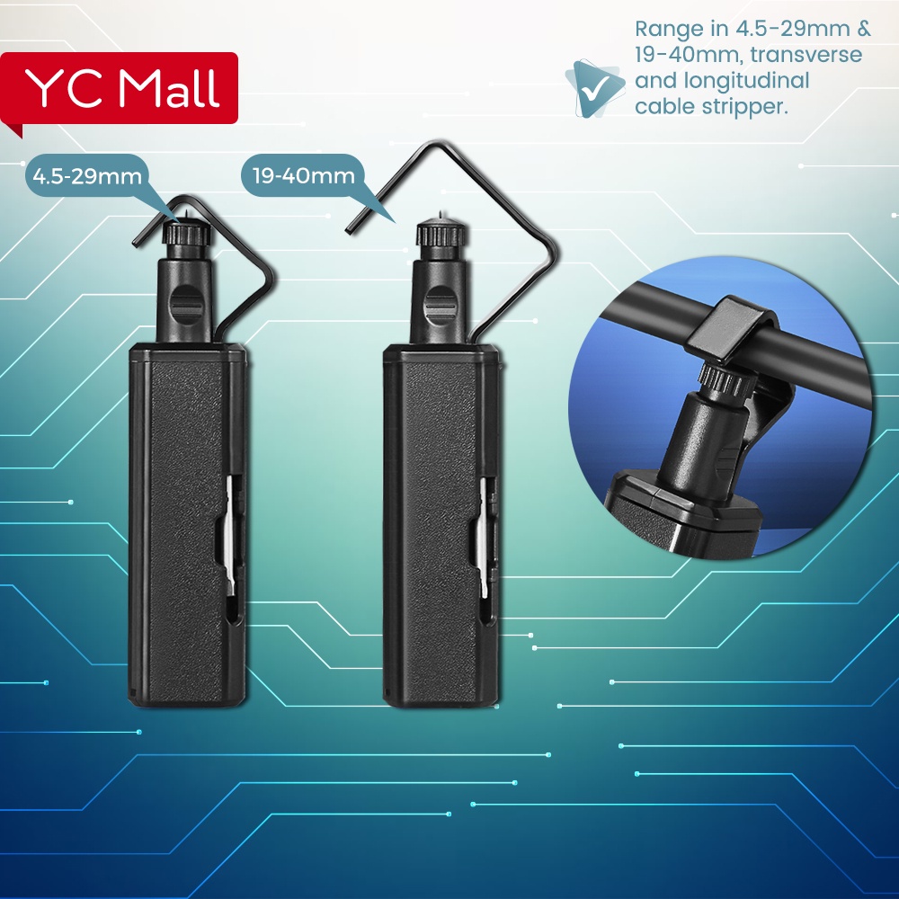 Round Cable Jacket Slitter Longitudinal Transverse Dual Use Stripper ...