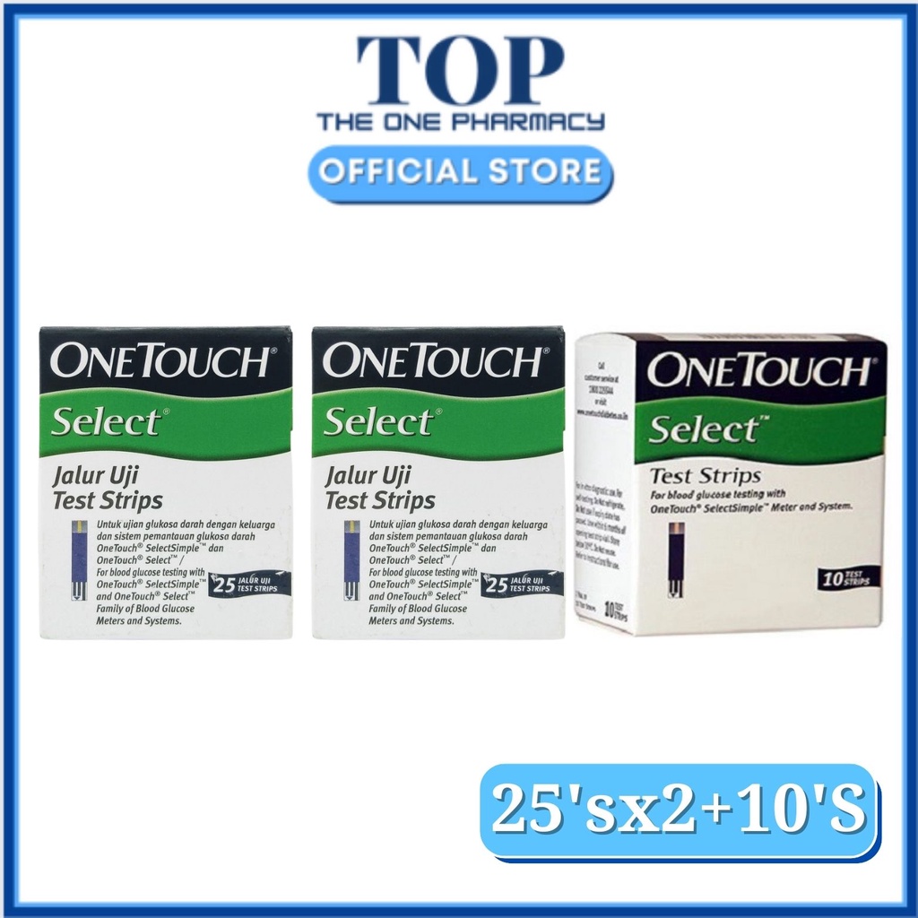 One Touch Select Test Strips / Jalur Uji -25's/ 3x25's/ 2x25's+10's ...