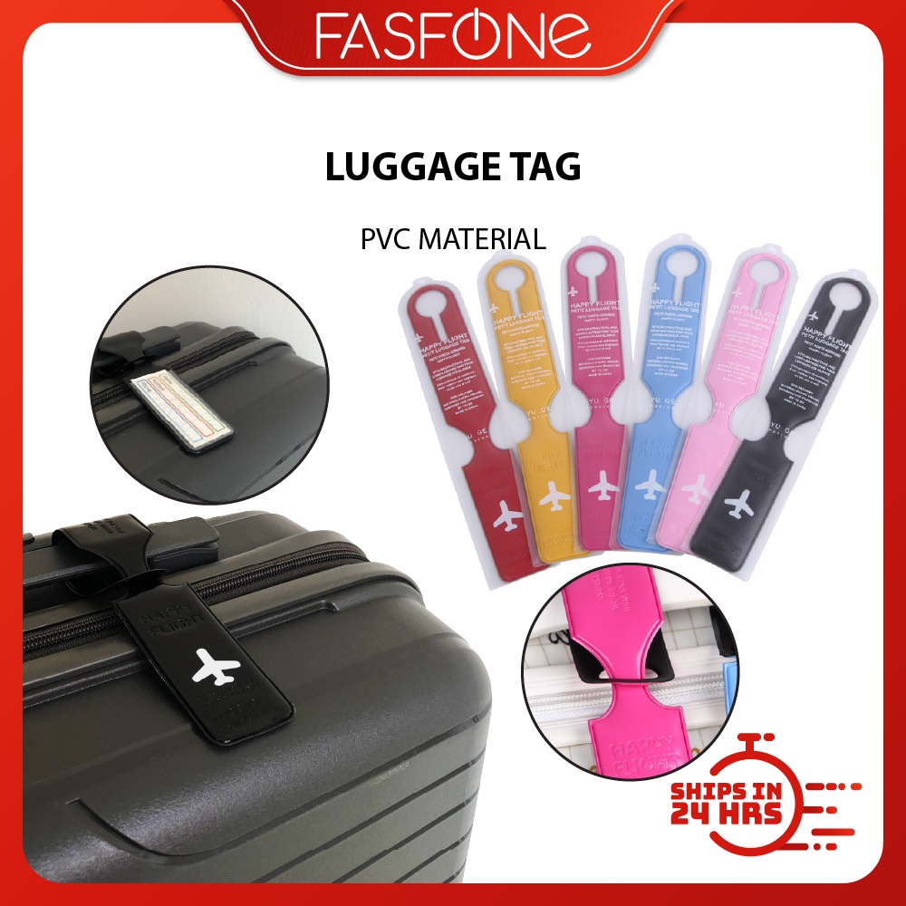 Travel Luggage Tag Waterproof PVC Plastic Name Address List Contact ...