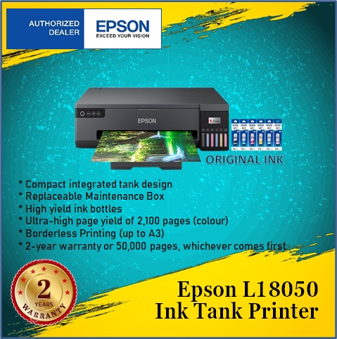 Epson EcoTank L18050 Ink Tank Photo Printer ( Low-cost A3+ photo print ...