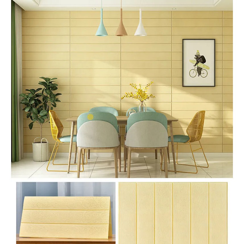 Wallpaper Adhesive Decor Design Wall paper Dinding BIG SIZE Wood Wall ...