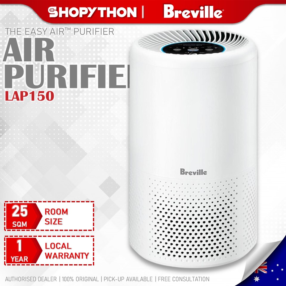 BREVILLE the Easy Air™ Purifier LAP150 25m2 Timer Night Mode 4-Stage Air Purification 99.97% ...