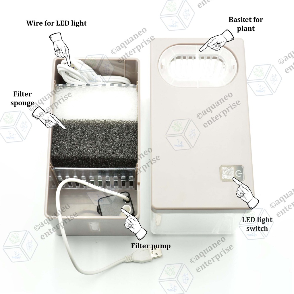 Up Aqua M18 Fashion Tank Plastic Aquarium Set | small mini aquarium ...