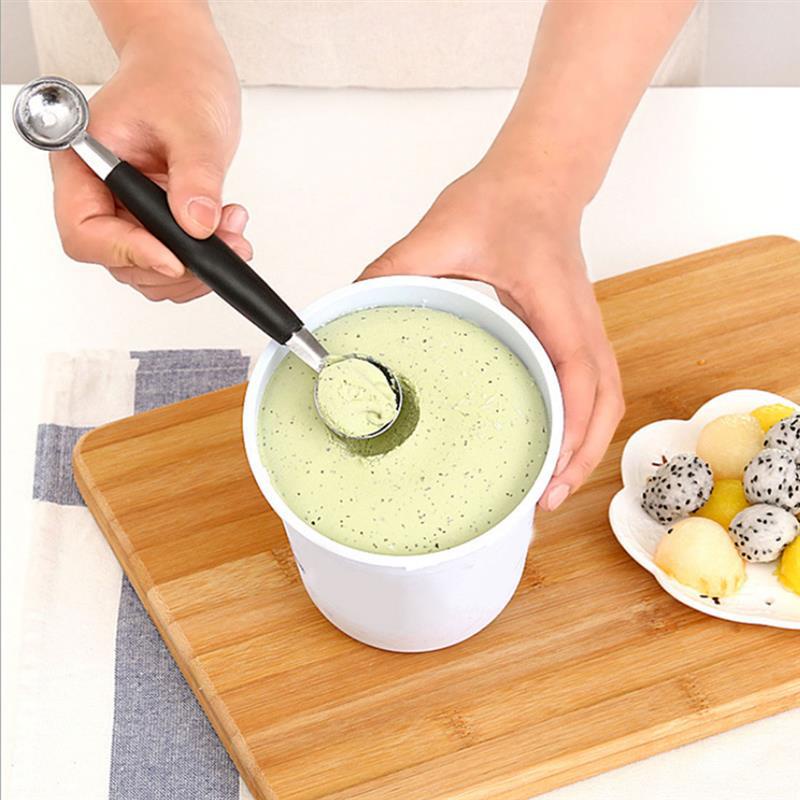 Stalinless Steel Dual Double-end Melon Baller Scoop Fruit Spoon Ice ...