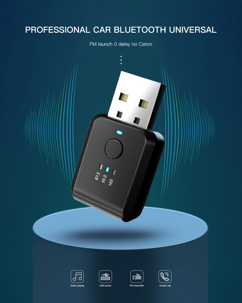 Mini USB Bluetooth-Compatible 5.3 FM01 FM02 Car Radio Fm Stereo ...