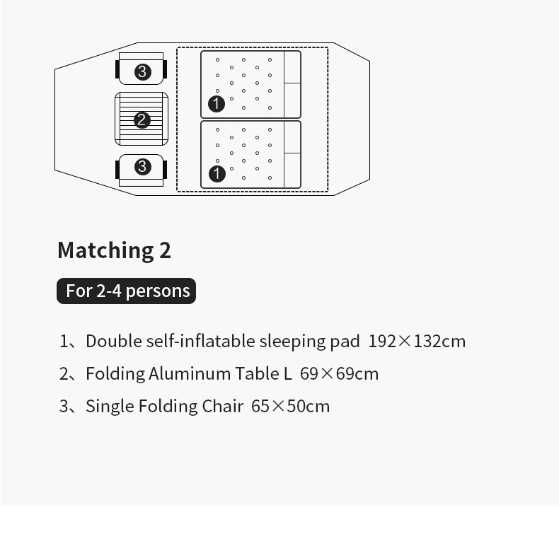 MOBI GARDEN Camping Tent Oxford Waterproof Big Space Family Glamping Tent 4 person Outdoor Beach ...