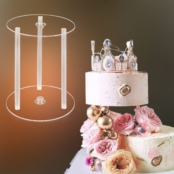 Transparent Cake Pillar Cake Support Stand Cake Suspension Cake Gasket ...