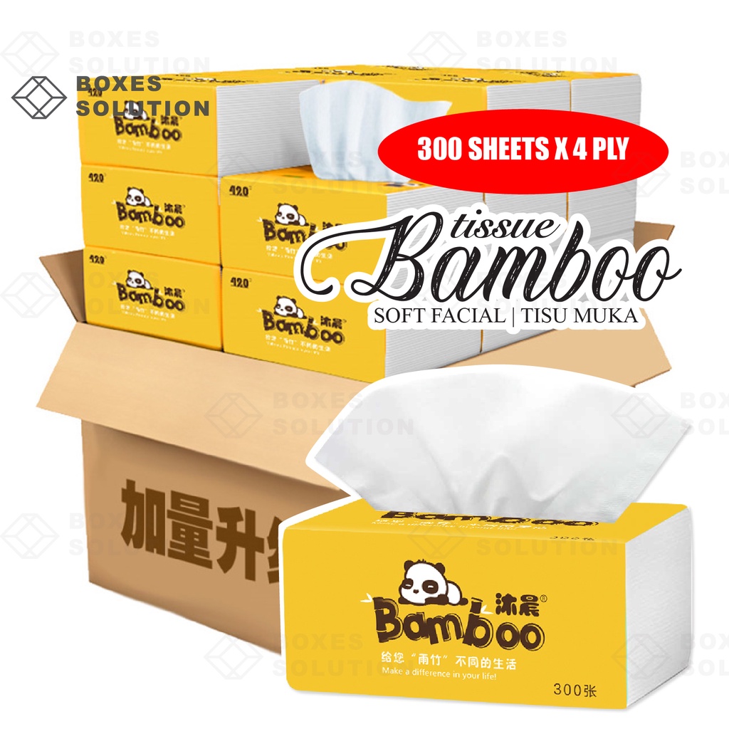 VBS READY STOCK #Bamboo Tissue /Soft Facial Tisu 75pulls*4ply=300pcs ...
