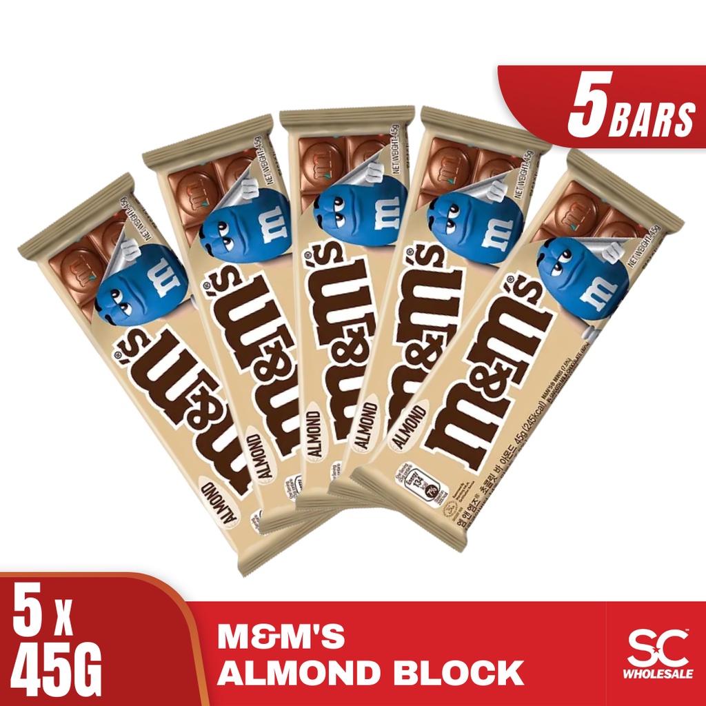 M&M's Almond Block Chocolate Mini Bar 45g x 5pcs | Shopee Malaysia