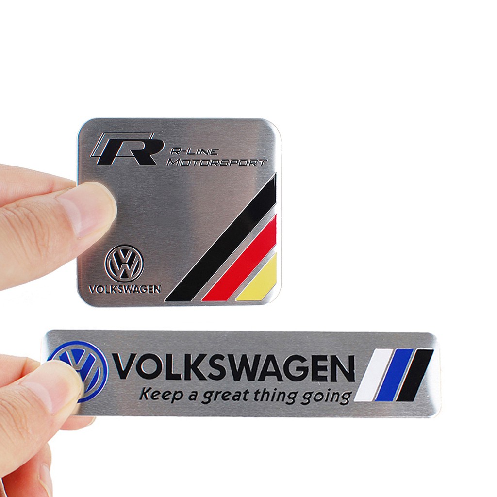 Volkswagen Car Body Metal Nameplate Sticker For VW R line GTI Polo Fox ...