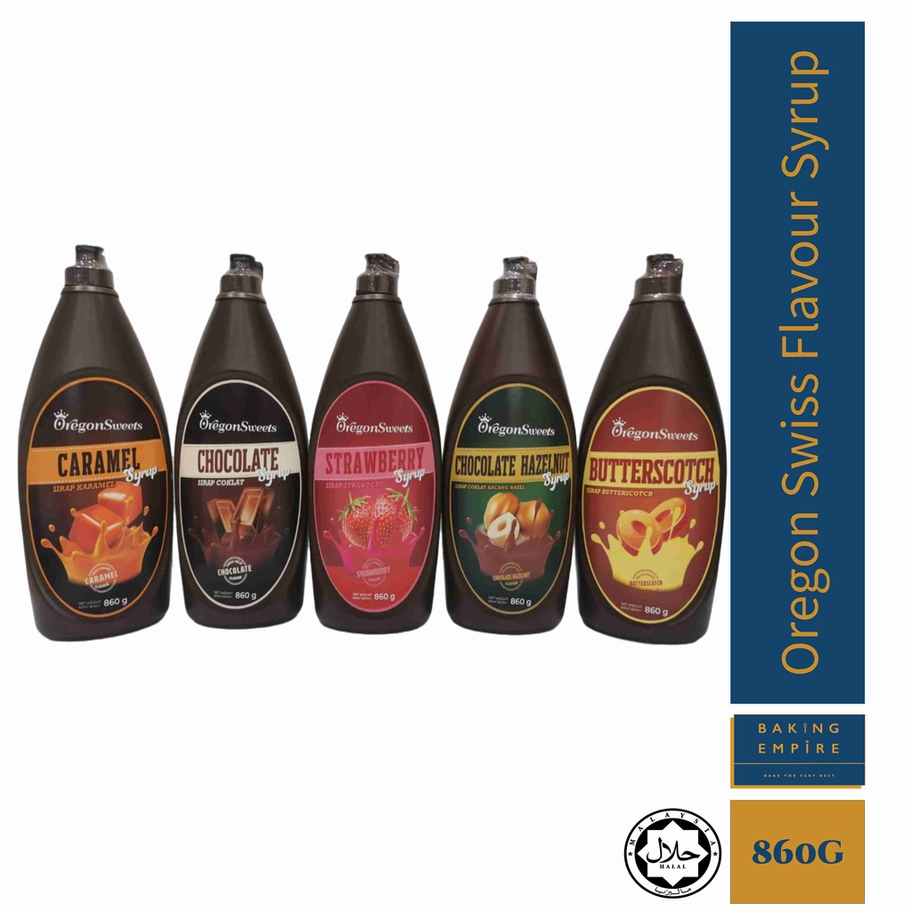 Oregon Swiss Flavoured Syrup 860G (Chocolate/Strawberry/Caramel ...