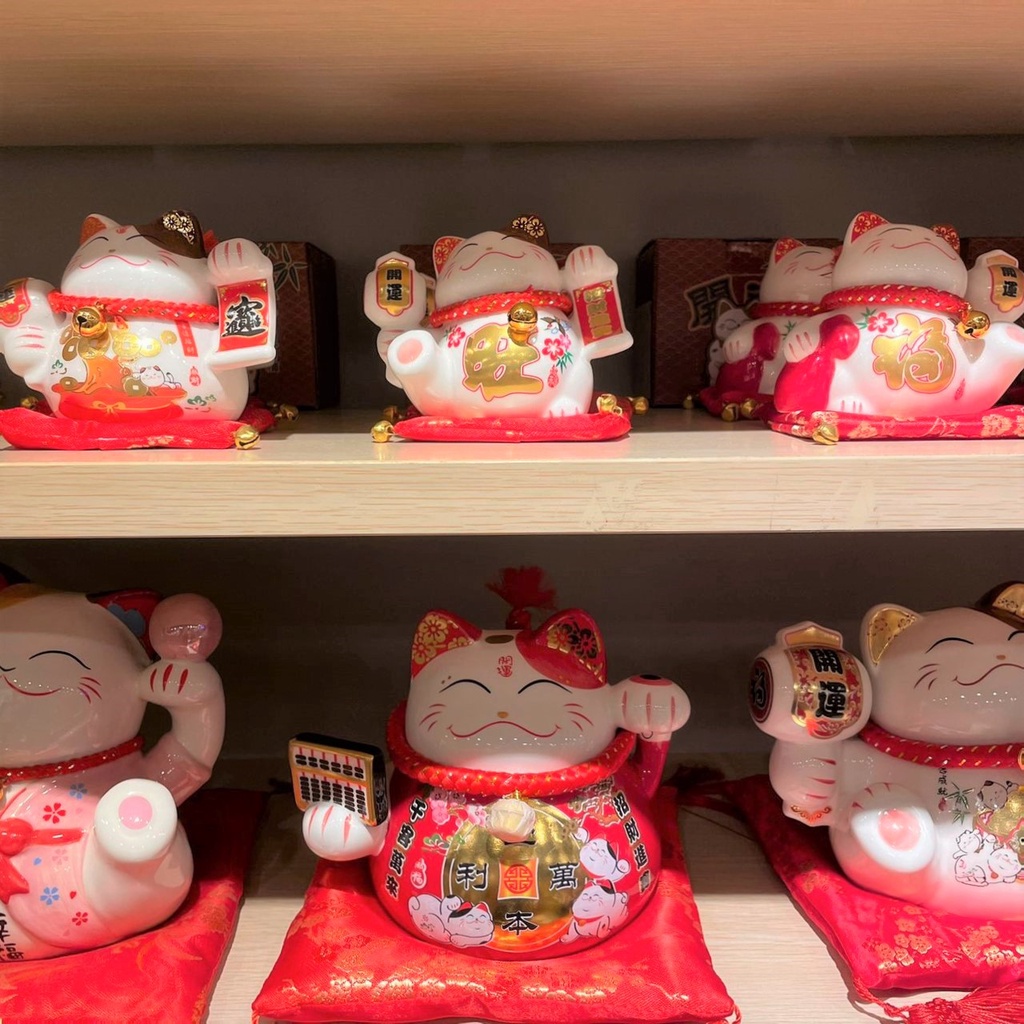 Home Decor Storage Maneki Neko 4'' Ceramic Lucky Fortune Cat Coin Box ...