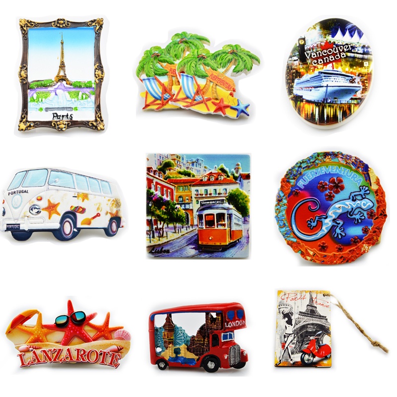 Creative 3D Resin Magnetic Refrigerator Magnets UK London Bus Fridge ...