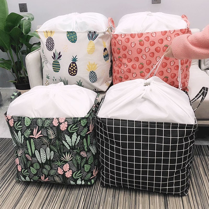 Foldable Drawstring Laundry Basket Multifunctional Freestanding ...