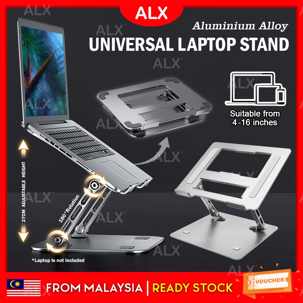 ALX Steel Alloy Laptop Stand Foldable Laptop Stand Adjustable Height ...