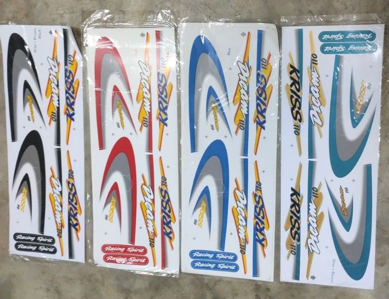 Stiker Sticker Body Stripe Cover Set (1) Modenas Kriss 1 2 110 100 Fl ...