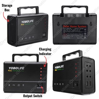YOBOLIFE LM-3606 16V15W Solar Power System 5000mAh Portable Outdoor ...