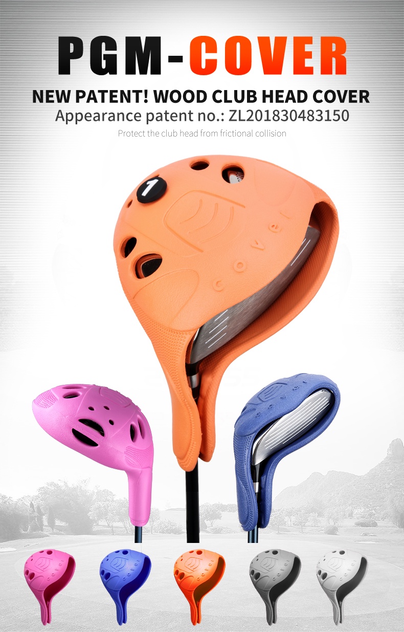 4 Pcs/set PGM Golf Club Head Cover 1/3/5/UT Full Set of Wooden Poles Waterproof High-elastic ...