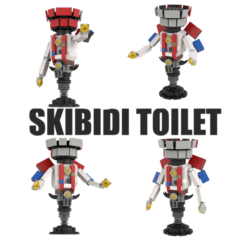 Skibidi Building Toilet Toy Colorful Plastic Abs Pieces 230 Blocks ...