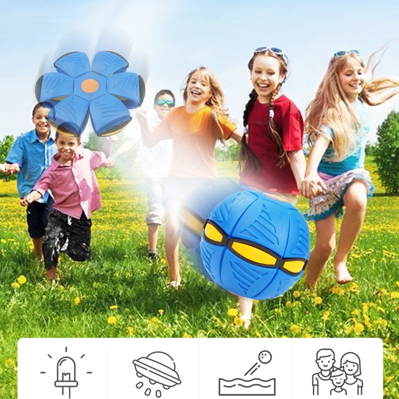 UFO Magic Flying Saucer Ball UFO Flat Throw Disc Ball with LED Light ...