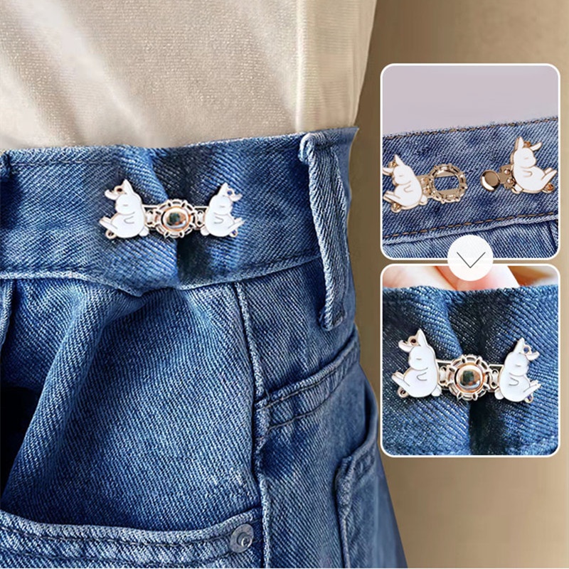 Sewing-free Metal Jeans Button Trendy Retro Adjustable Jeans Waist ...