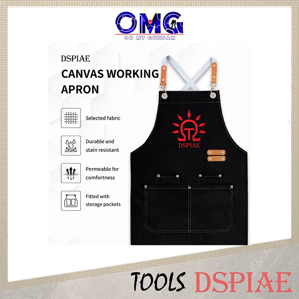 Dspiae Canvas Apron CAN-01 CAN01 Working Apron Modeller Apron Airbrush ...