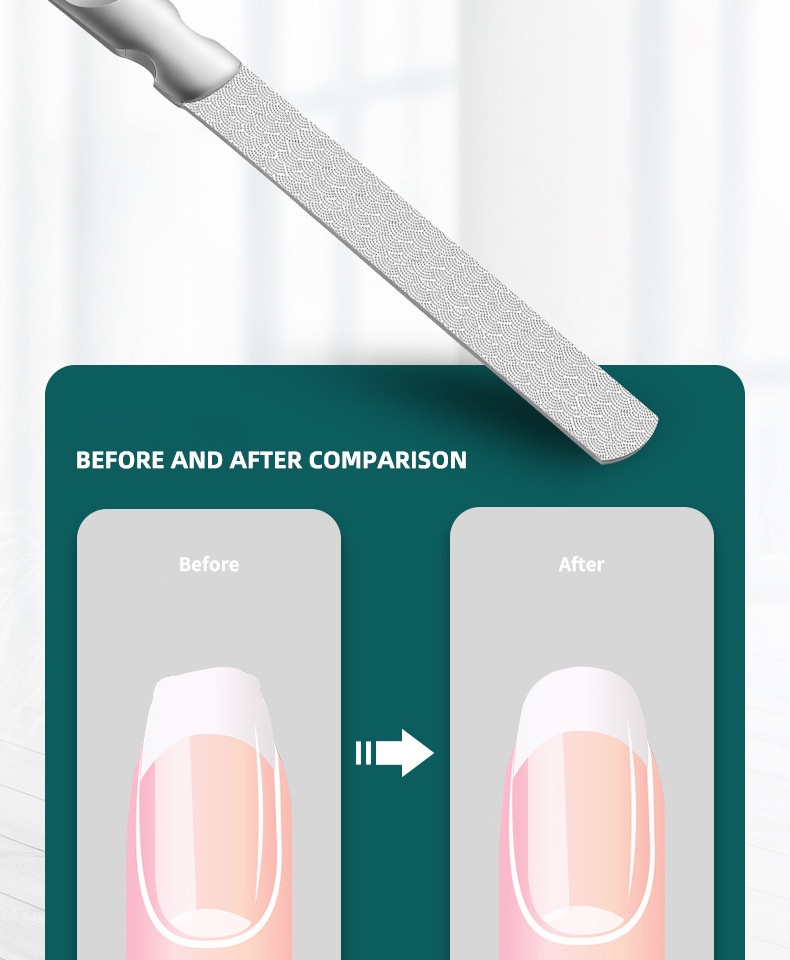 Upgraded Double Sided Nail Files Stainless Steel Manicure Pedicure ...